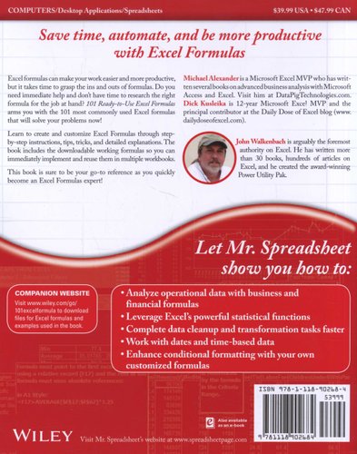 101 Ready to Use Excel Formulas Paperback Michael Alexander Richard 101-ready-to-use-excel-formulas-paperback-michael-alexander-richard